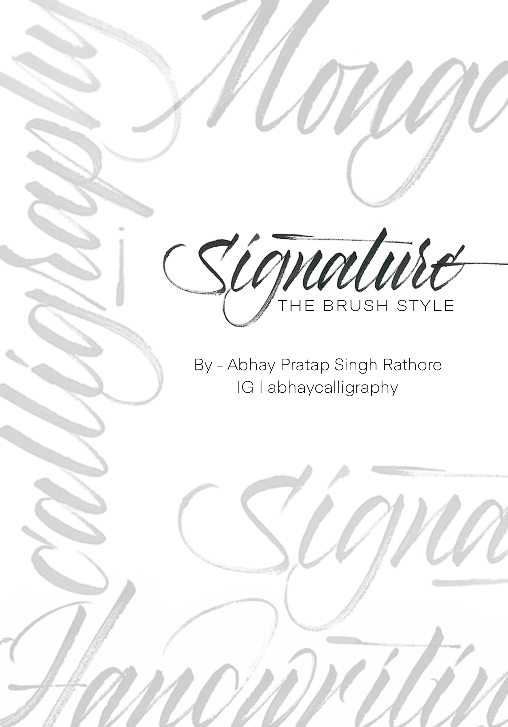 Signature - 'A Brush Style' | E-workbook | Abhay Calligraphy ...