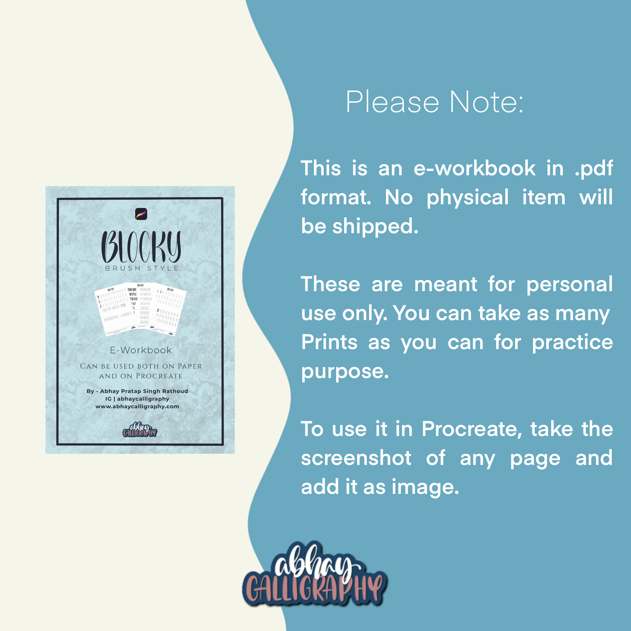 Blocky Style | Brush Calligraphy - Calligraphy Cart