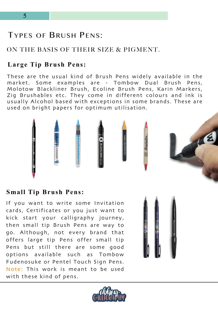 Brush Calligraphy Beginner's Guide | Abhay Calligraphy - Calligraphy Cart